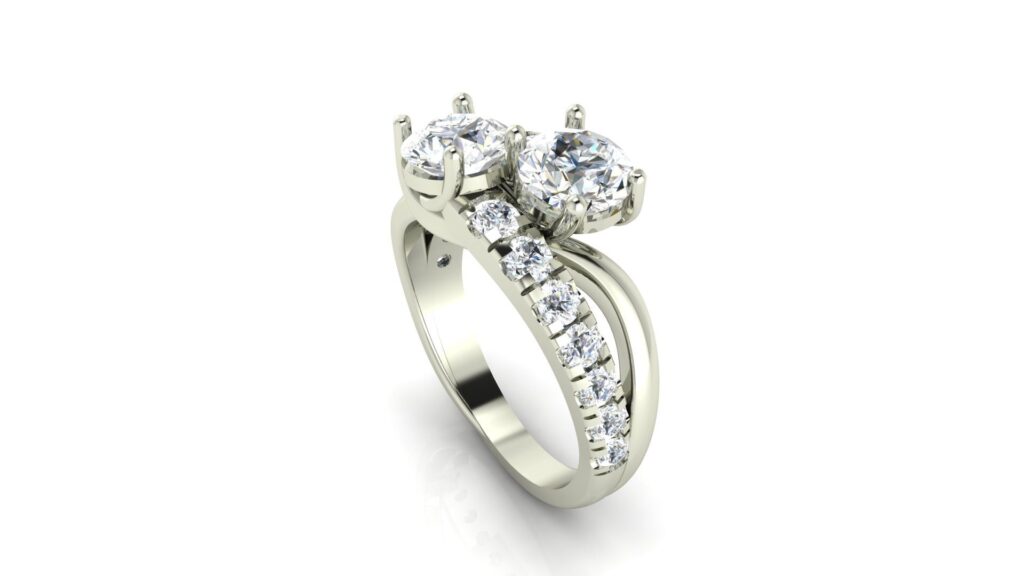We Can Create A Custom 2 Stone Engagement Ring To Spec