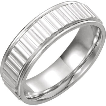 We Can Create a Custom Ridged Men's Wedding Ring For You