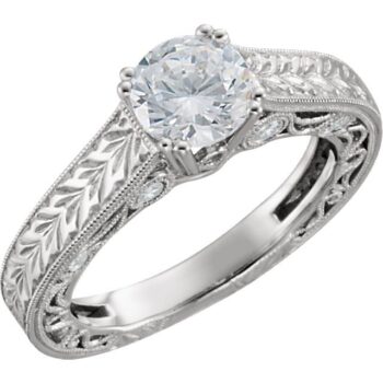 Let Us Create A Engraved Vintage Engagement Ring Just For You