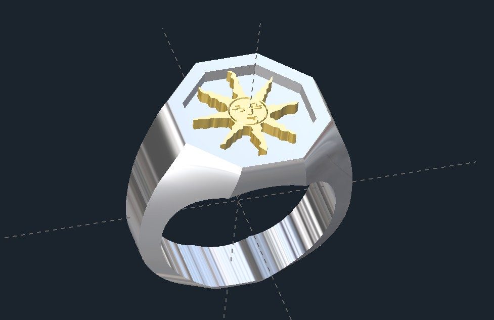 We Can Create Custom 2 Tone Signet Ring Designs Like This We Can Create Custom 2 Tone Signet Ring Designs Like This