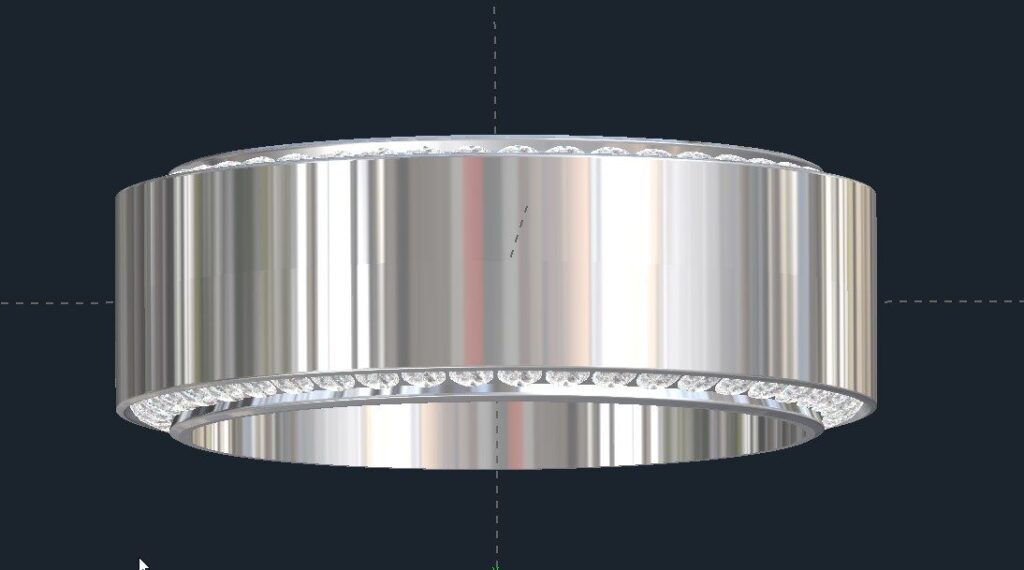 Beveled Diamond Wedding Ring | Unique Wedding Rings