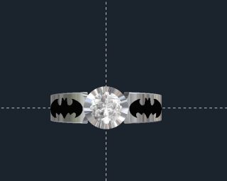 Custom Batman Engagement Ring | Batman Rings by Valeria Custom Jewelry
