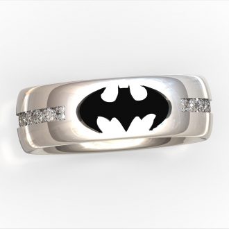 Custom Batman Ring | Custom Wedding Rings | Superhero Wedding Rings