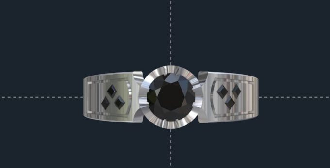 Custom Batman Engagement Ring | Batman Rings by Valeria Custom Jewelry