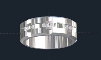 Brick Men's Diamond Wedding Ring | Unique Wedding Rings