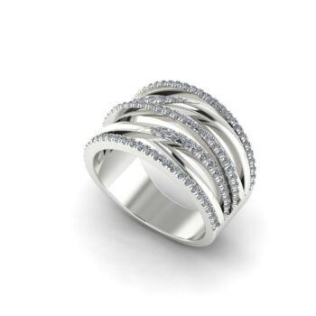 Custom Diamond Crossover Ring - Let Us Create one For You