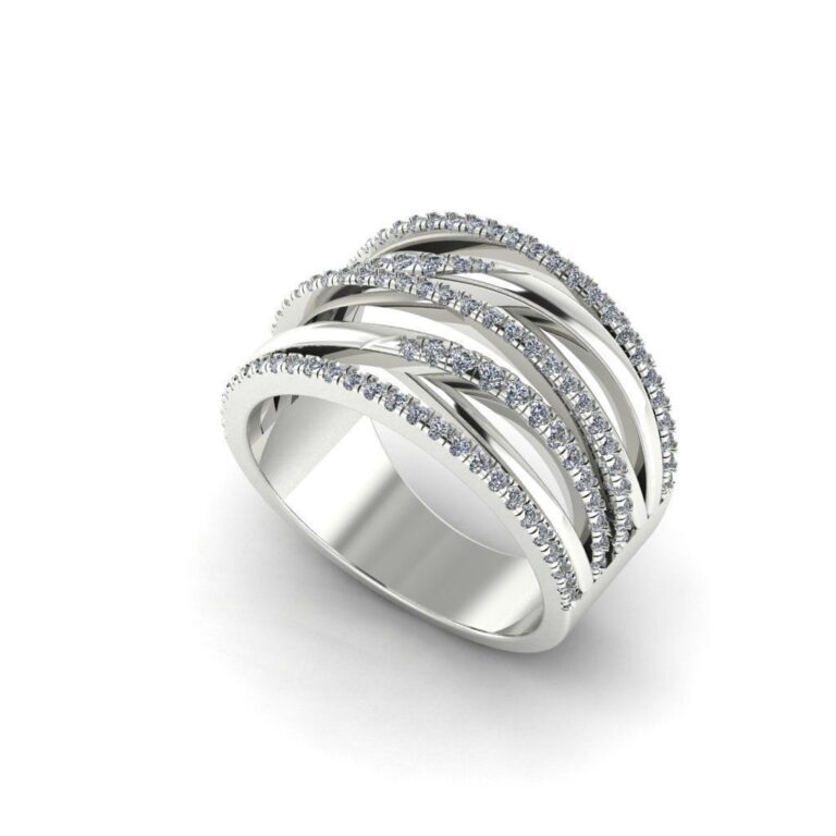 Custom Diamond Crossover Ring - Let Us Create one For You