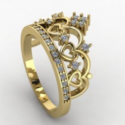Heart Crown Ring | Custom Wedding Rings | Valeria FJ Dallas
