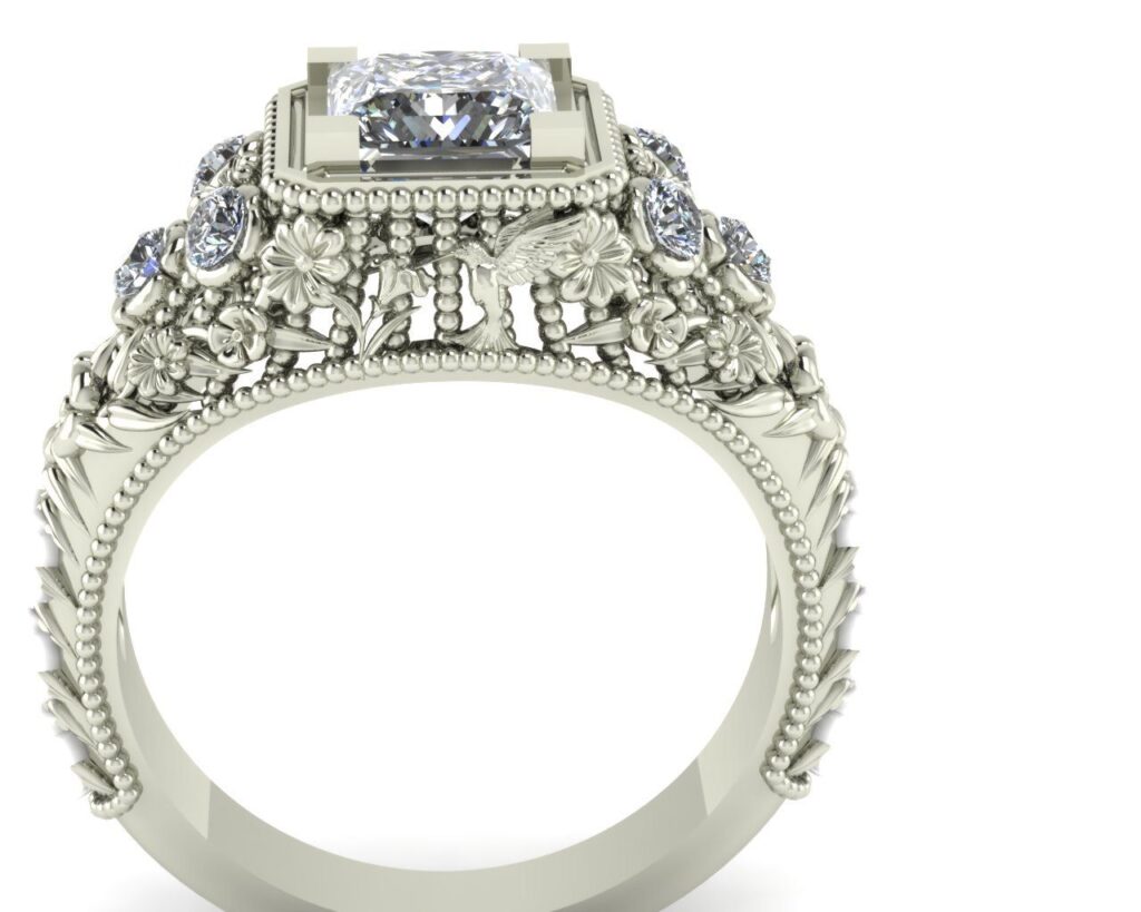 We Love Our Custom Hummingbird Engagement Ring