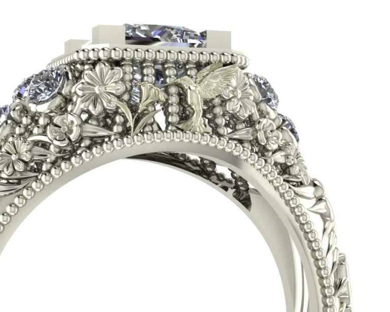 We Love Our Custom Hummingbird Engagement Ring