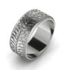 Let Us Create A Modern Tire Tread Wedding Ring Just For You