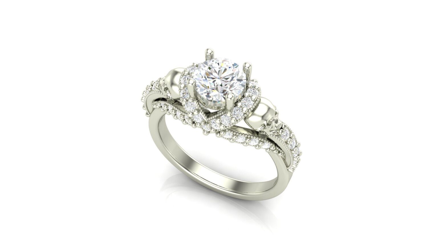 Gothic Skull Engagement Ring | Custom Skull Rings