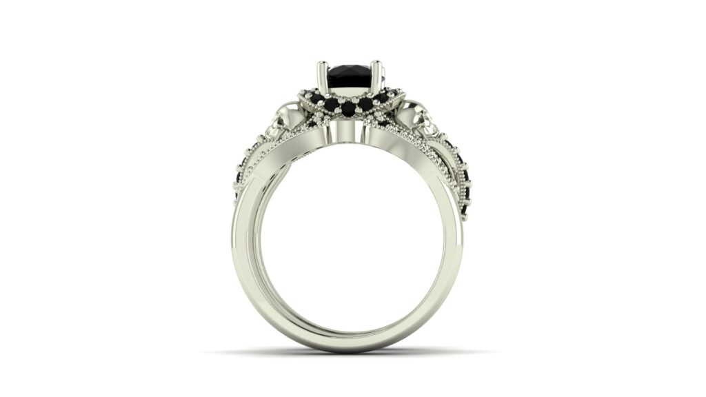 Gothic Skull Engagement Ring | Custom Skull Rings