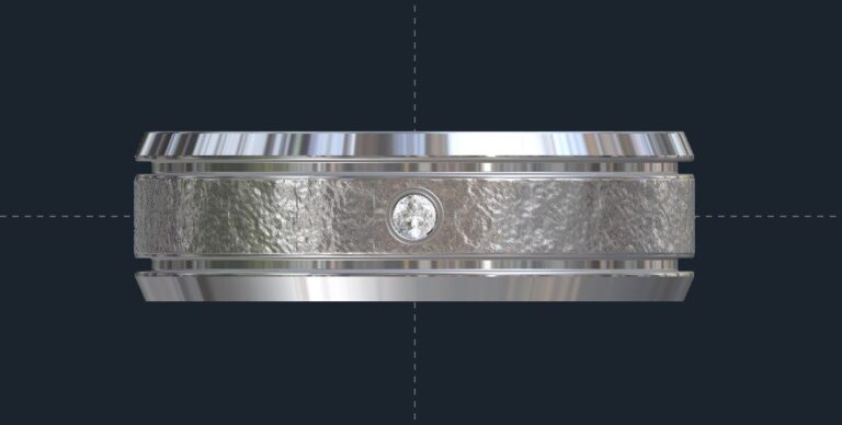 Textured Men's Wedding Ring | Custom Wedding Rings