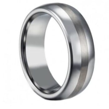 This Satin Titanium Wedding Ring Is A Sleek And Modern Look