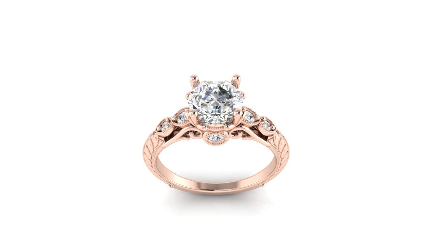 Rose Gold Engagement Ring | Vintage Engagement Ring