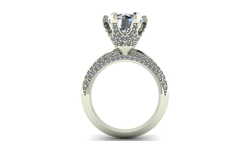 Let Us Create A Custom 6 Prong Pave Engagement Ring For You