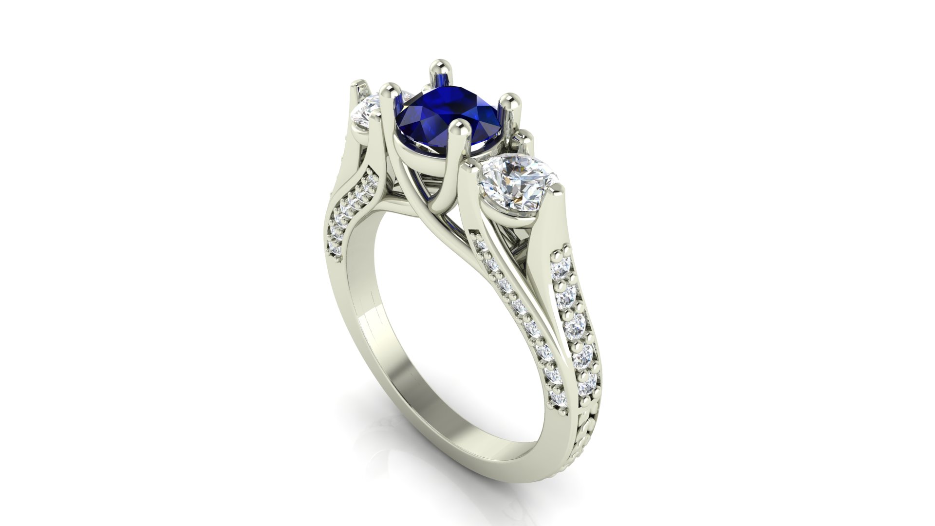 Design Your Own Custom Ring - Three Stone Engagement Rings