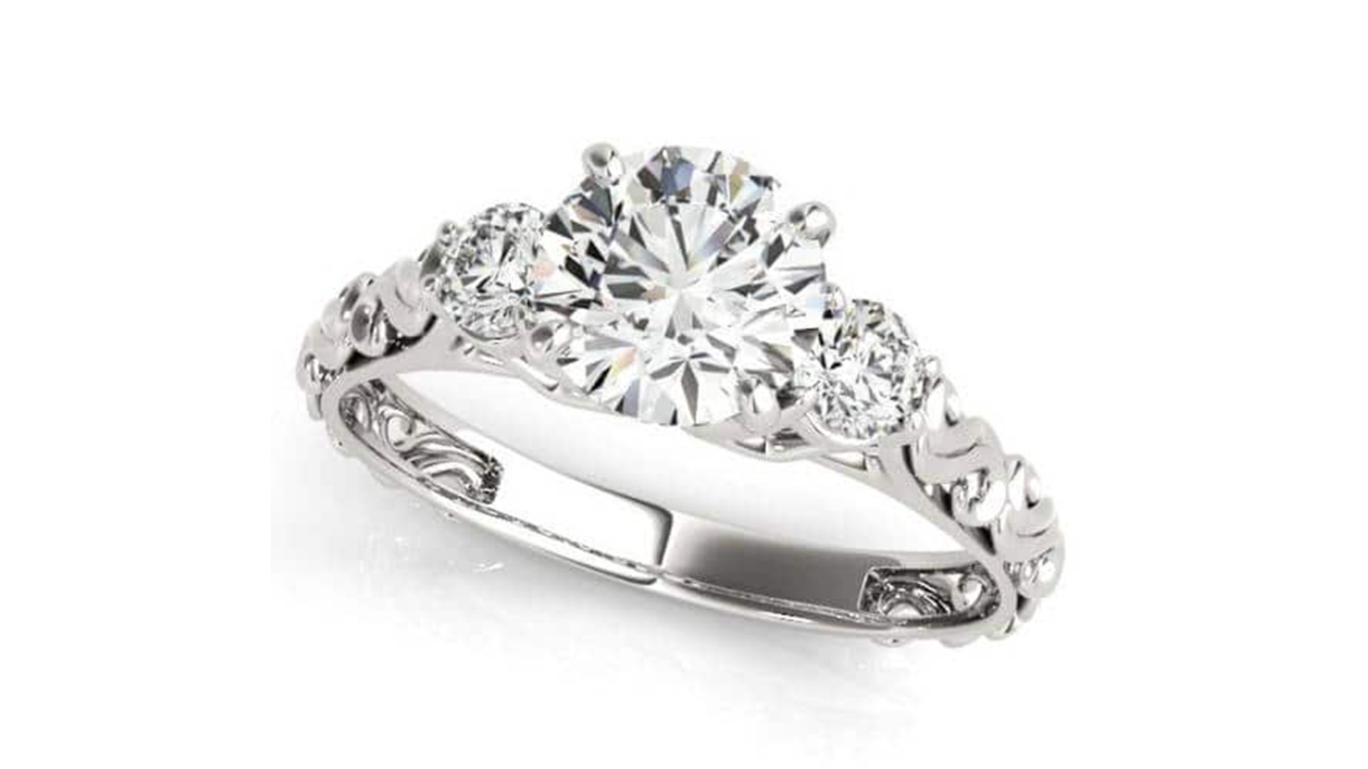 Design Your Own Custom Ring - Three Stone Engagement Rings