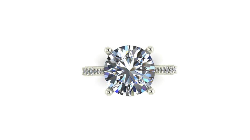 We Create A Cathedral Set Engagement Ring To Your Specs