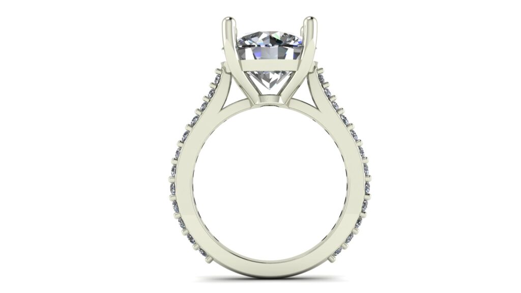 We Create A Cathedral Set Engagement Ring To Your Specs