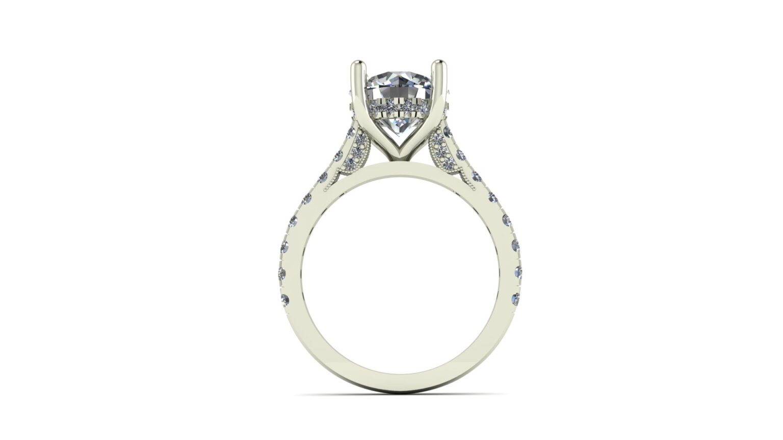 Cathedral Peekaboo Engagement Ring | Custom Engagement Rings