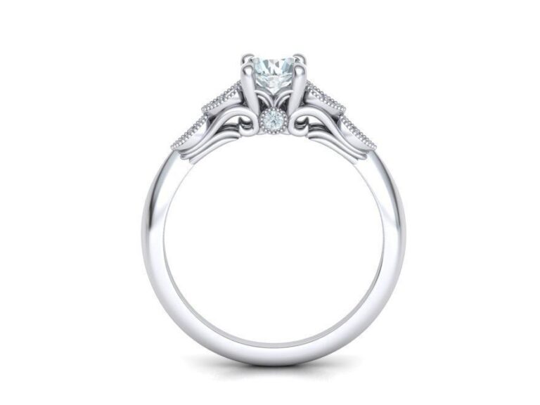 Peekaboo Cathedral Engagement Ring | Custom Engagement Rings