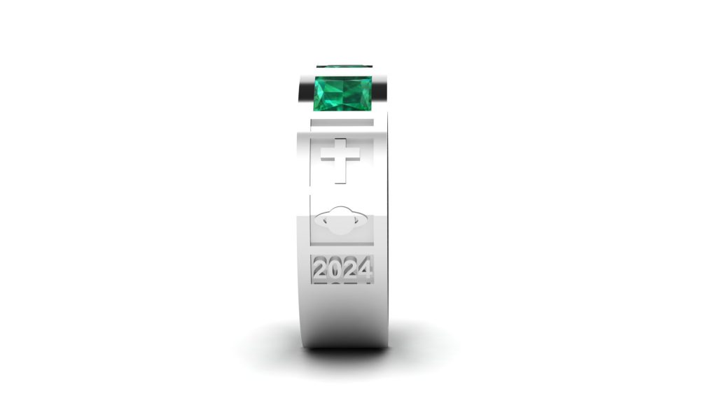Contemporary Emerald Class Ring - Embrace the New Styles!
