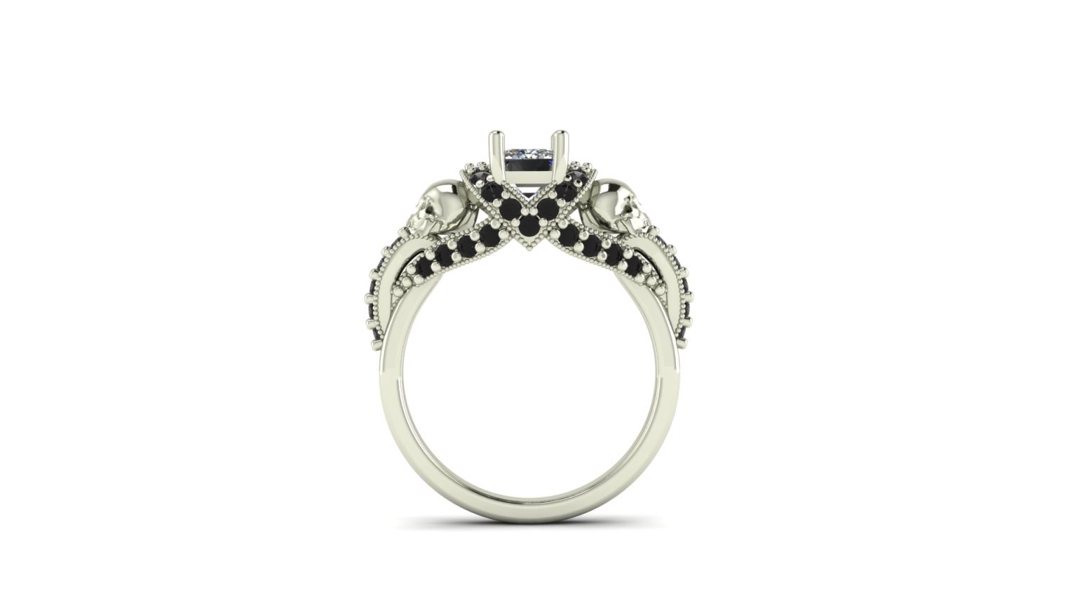 Let Us Create A Emerald Skull Engagement Ring Just For You